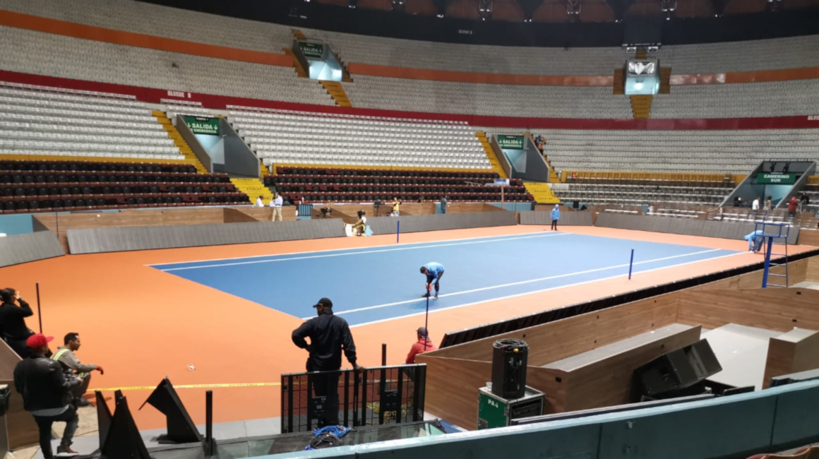 250 personas trabajan para adaptar el Coliseo Rumiñahui para Federer
