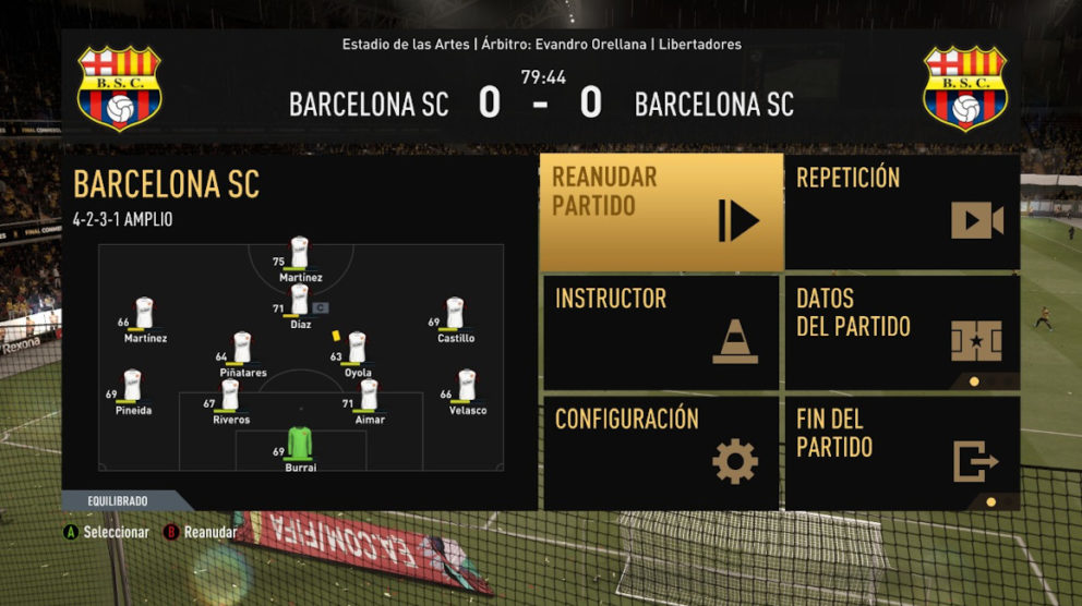 Barcelona SC ya aparece en el videojuego FIFA20