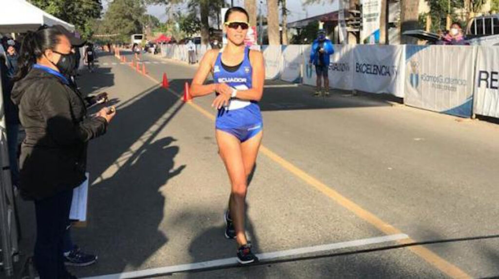 Johana Ordóñez llegó segunda en el Campeonato Internacional de Marcha