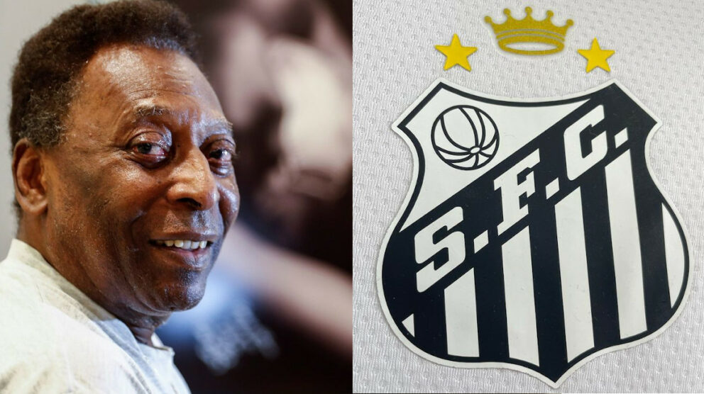 El Santos presenta una corona en su uniforme para homenajear a Pelé
