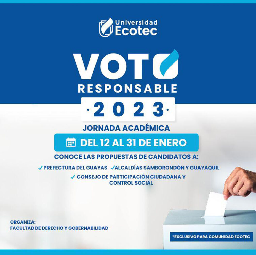 Elecciones Seccionales 2023: ECOTEC fomenta el voto responsable