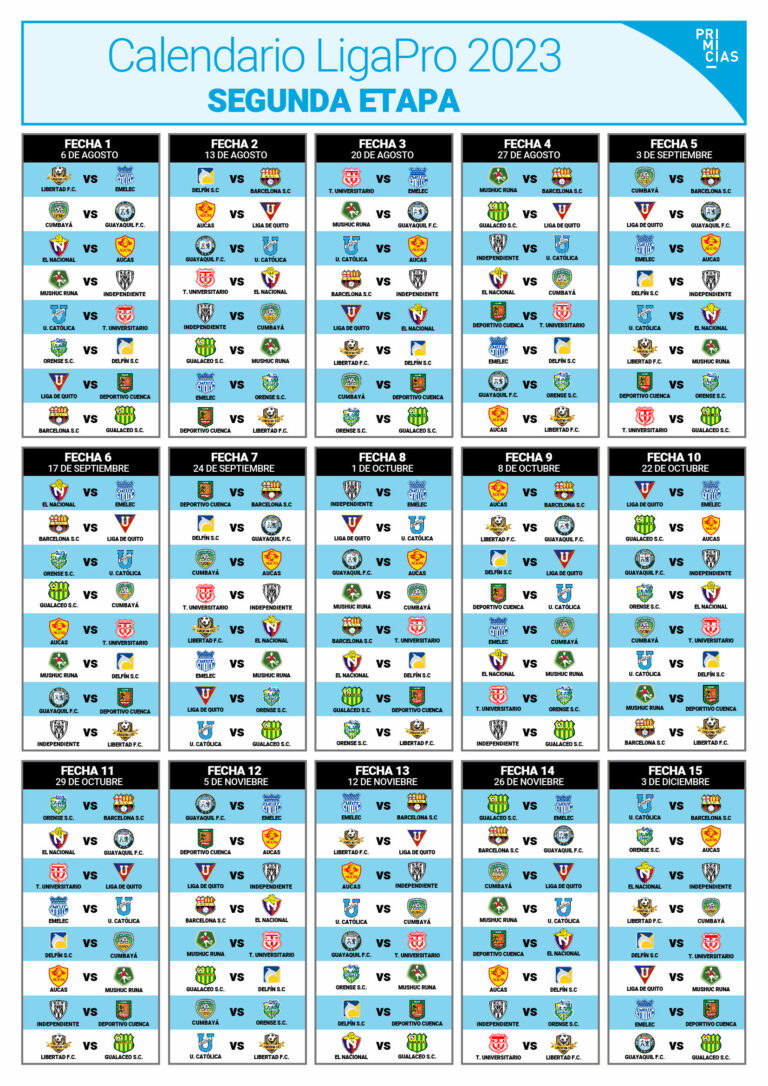 La LigaPro presenta su calendario para la temporada 2023