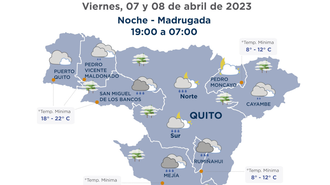 Inamhi pronostica lluvias en Quito durante el feriado