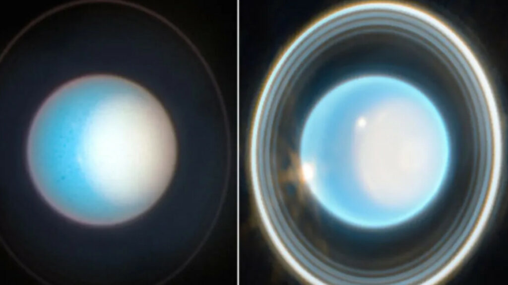 Así lucen los anillos de Urano gracias al telescopio James Webb
